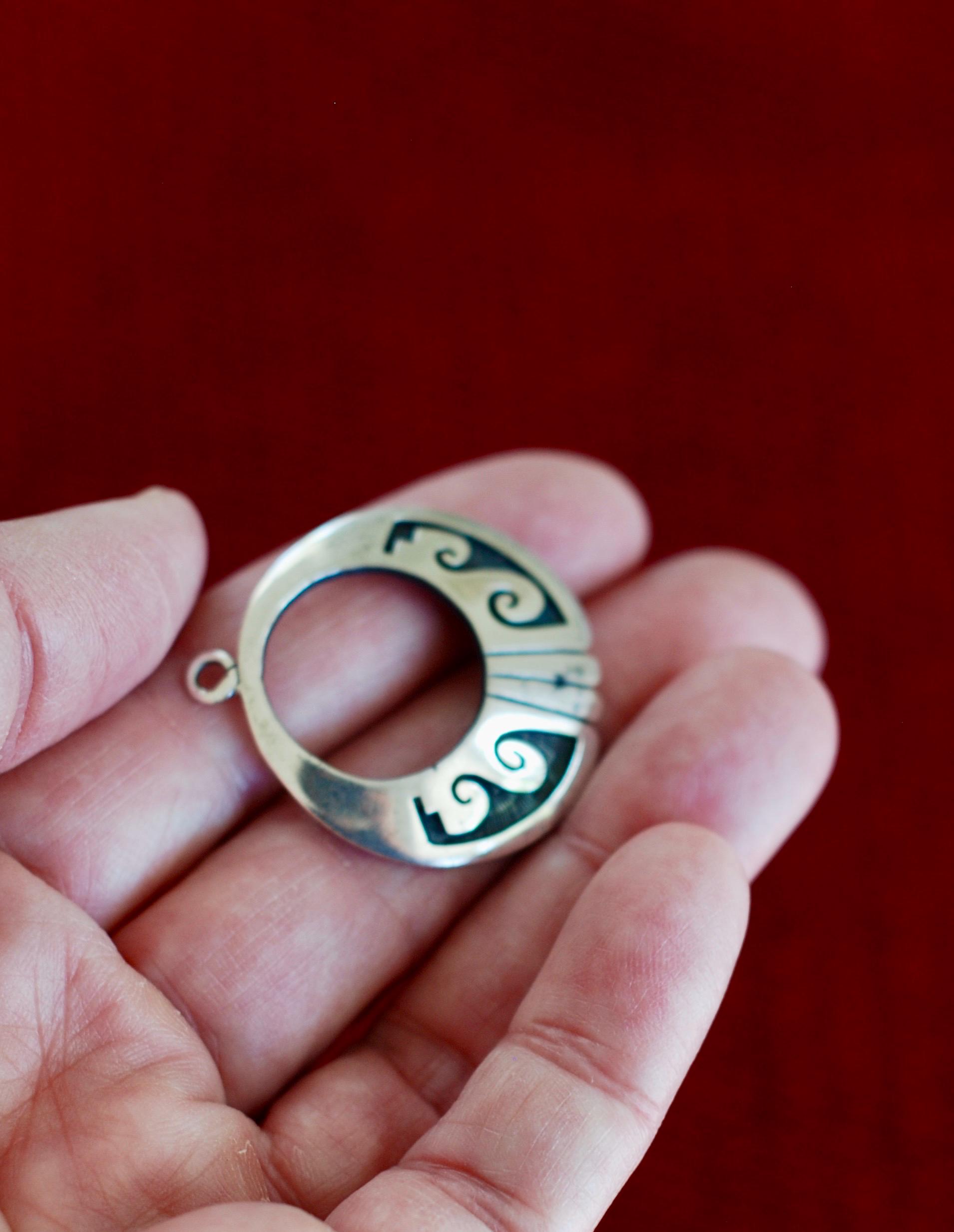 Sterling Silver Hopi Pendant - Etsy