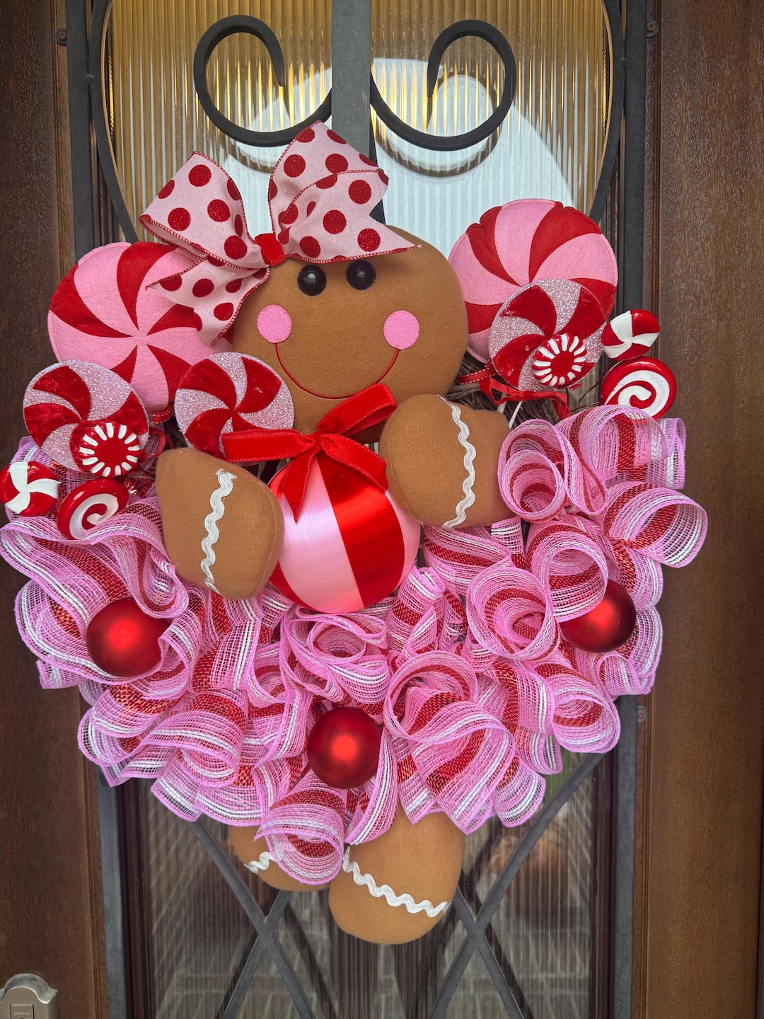 Gingerbread Christmas Wreath - Etsy