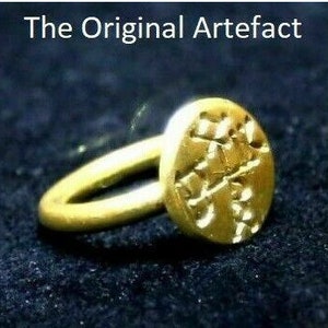 Replica the Seal of Khan Kubrat Monogram Bronze Ancient Signet Ring 600 ...