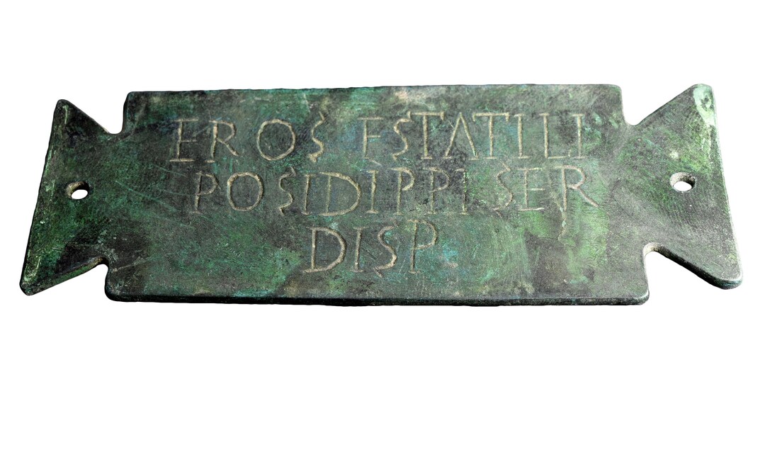 TABULA ANSATA Replica Ancient Bronze Votive Tablet Roman Empire Plaque ...