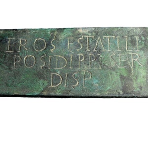 TABULA ANSATA Replica Ancient Bronze Votive Tablet Roman Empire Plaque ...