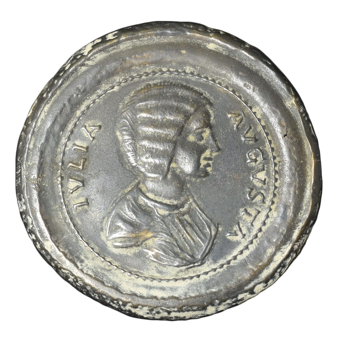 Julia Domna Cast Æ Medallion AETERNIT IMPERI Museum Reproduction Roman ...