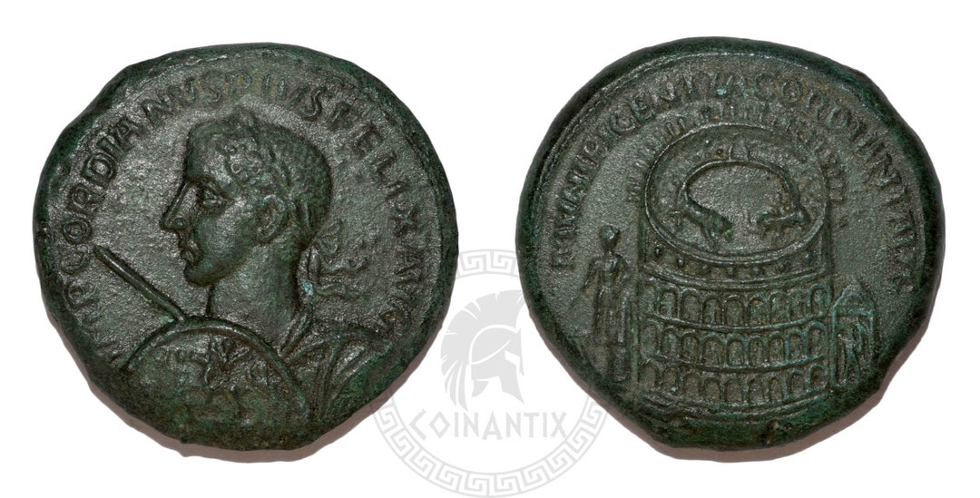 Gordian III Very Rare Æ Colosseum Medallion Museum - Etsy