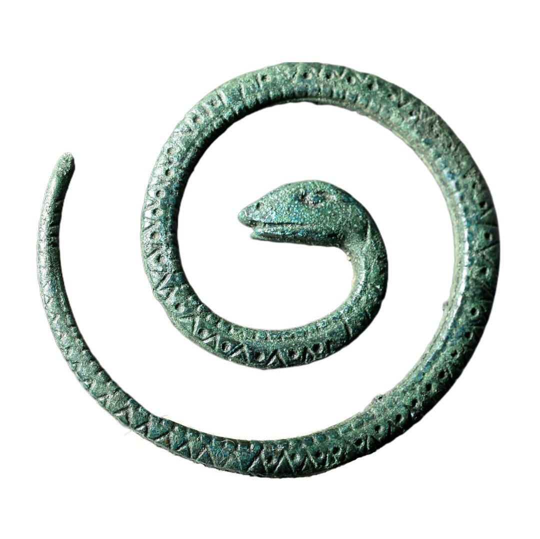 Snake Antique Style Replica Small Ancient Roman Bronze Ornament Aged ...