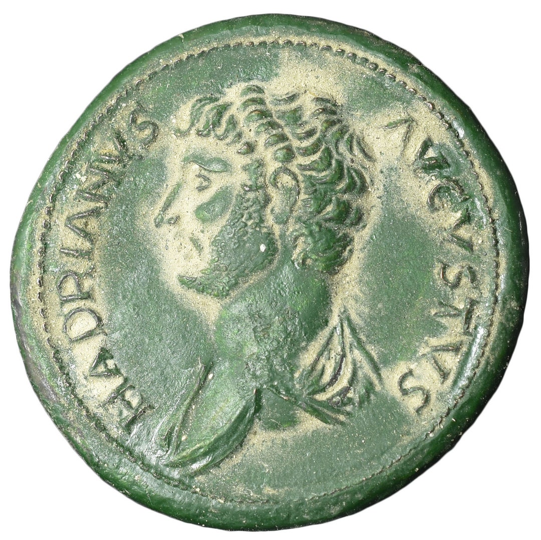 HADRIAN, Justitia Æ Sestertius Museum Reproduction Roman Empire 132-134 ...
