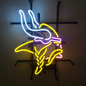Minnesota Vikings Sports Man Cave Neon Sign Art Neon Light Sign - Etsy