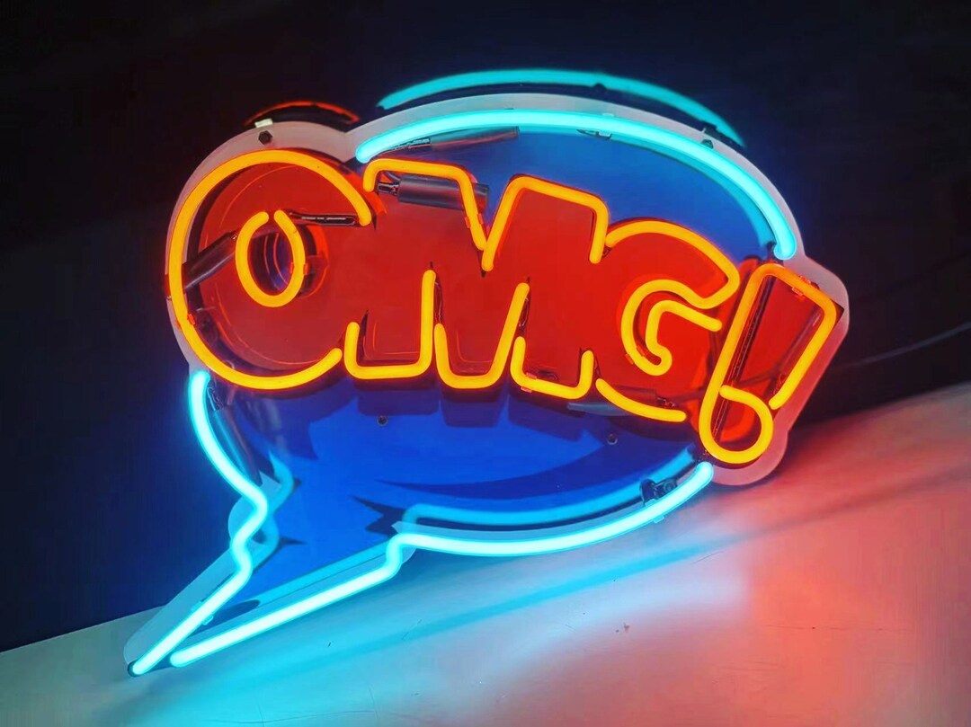 Custom Neon Sign OMG Fun Real Glass Tube Handmade Neon Light - Etsy