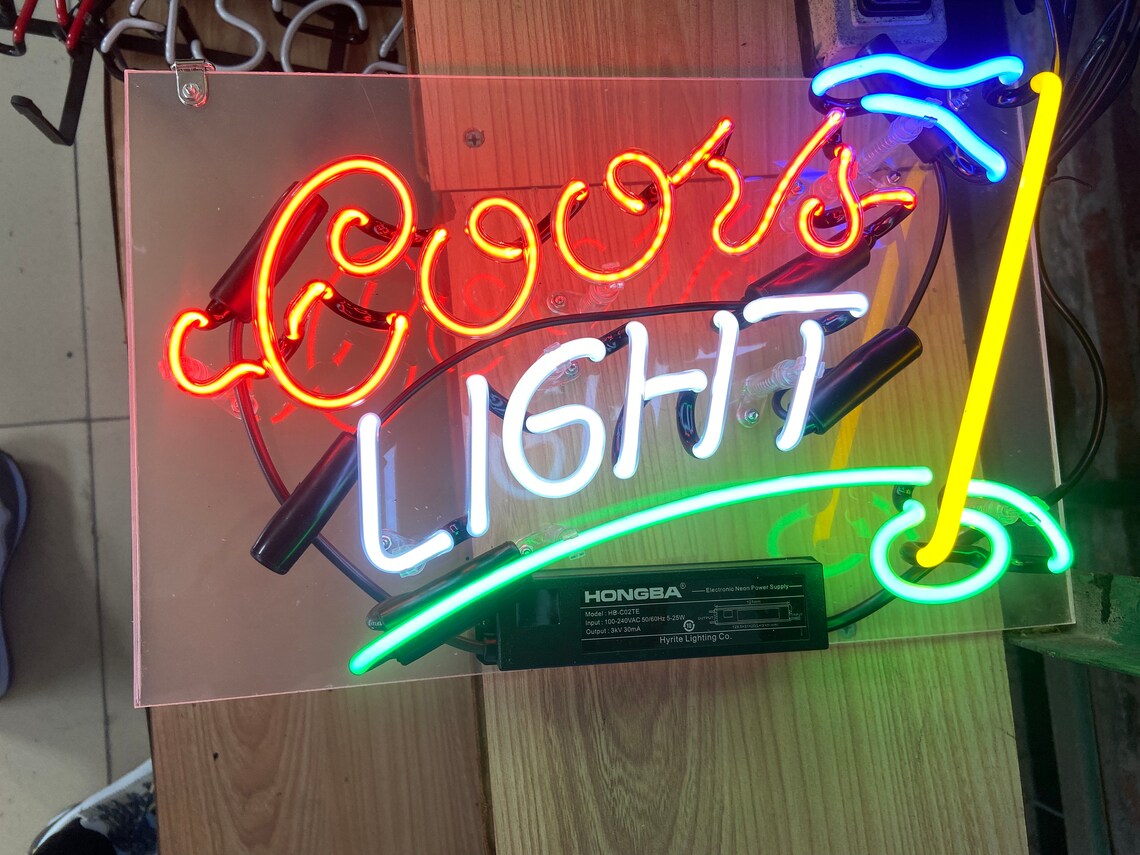 Man Cave Handmade Coors Light Beer Bar Pub Decor Neon Light - Etsy