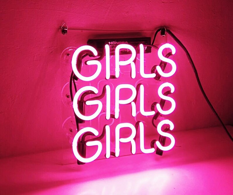 Handmade Glass Neon Girls Girls Girls Neon Light Banner Neon - Etsy