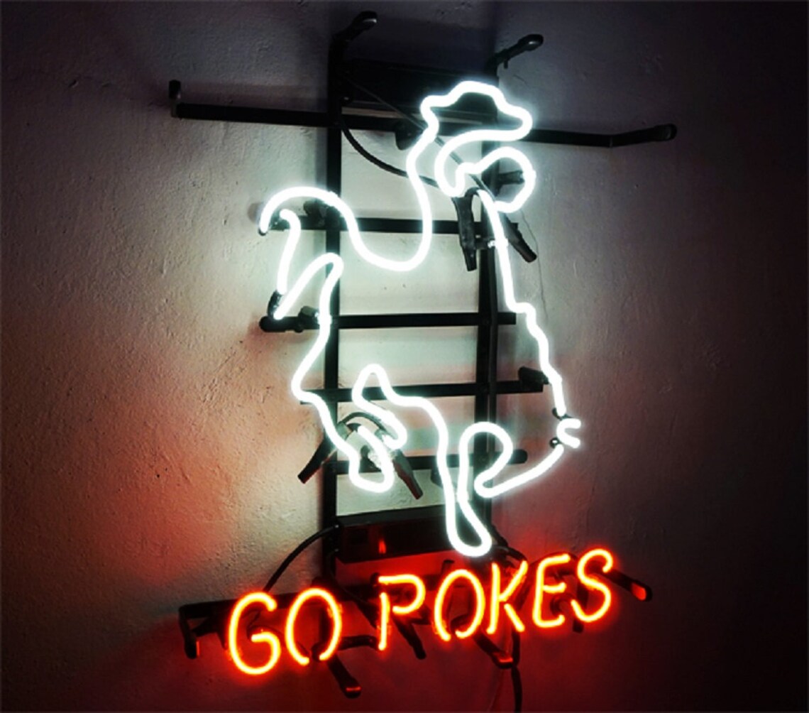 Handmade Neon Sign Custom Oklahoma State Cowboys Go Pokes Real - Etsy