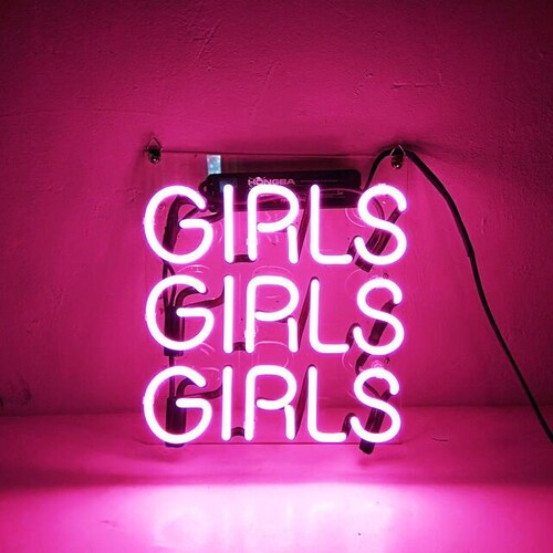 Handmade Glass Neon Girls Girls Girls Neon Light Banner Neon - Etsy