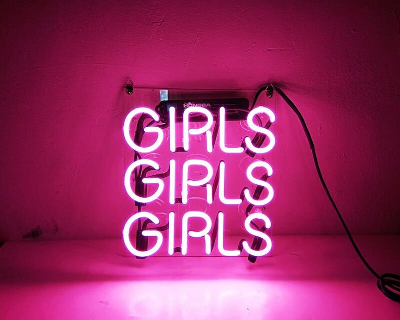 Handmade Glass Neon Girls Girls Girls Neon Light Banner Neon - Etsy