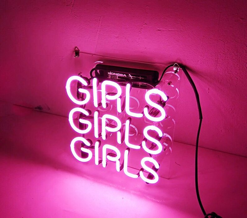 Handmade Glass Neon Girls Girls Girls Neon Light Banner Neon - Etsy