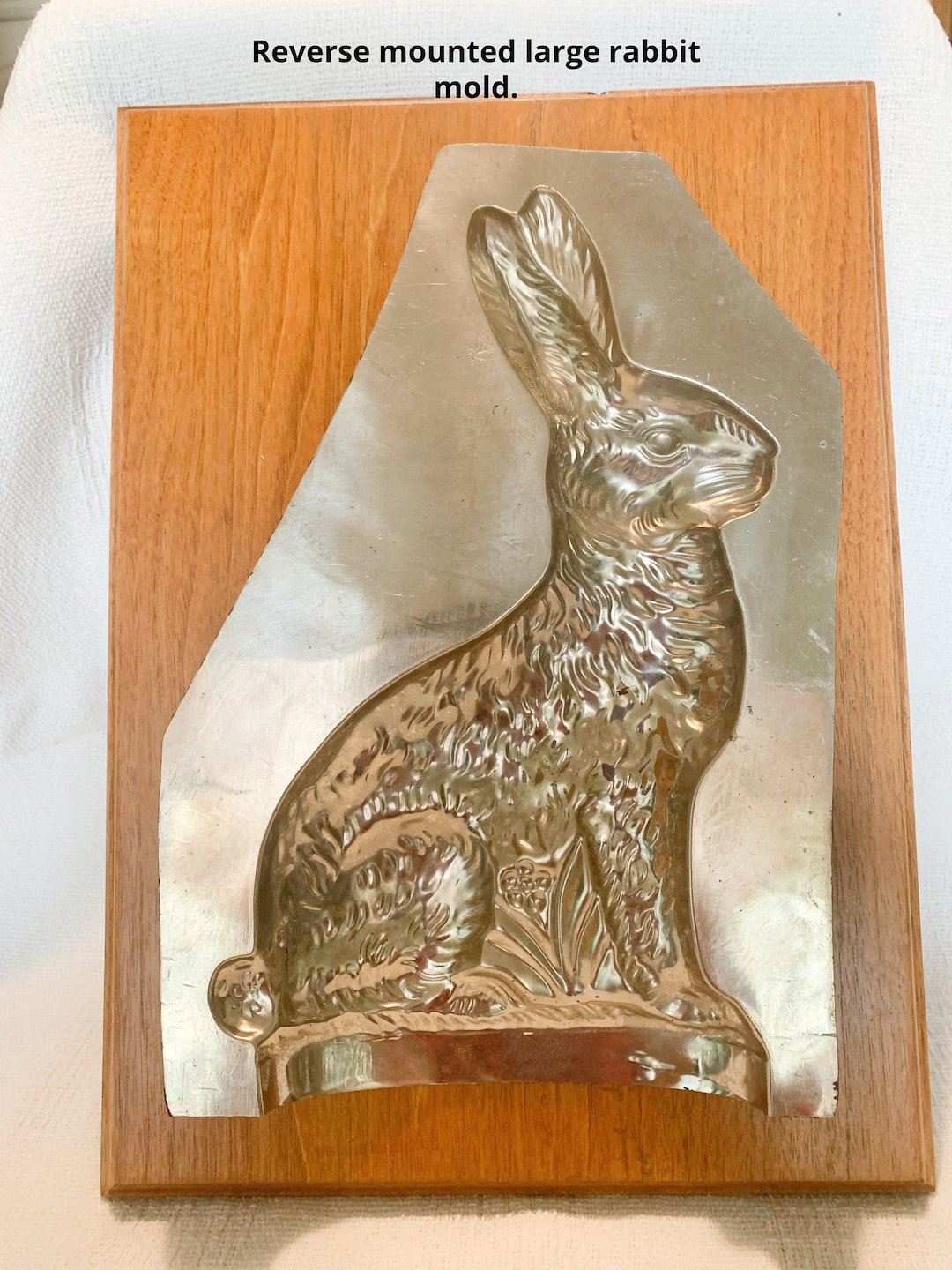 Large Sitting Rabbit Plaque REVERSE MOUNTED Antique Chocolate Mold - Etsy