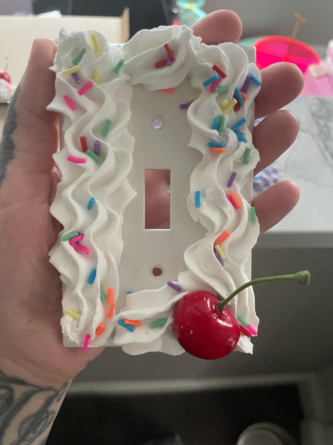 Sprinkles and Cherry Light Switch Cover - Etsy