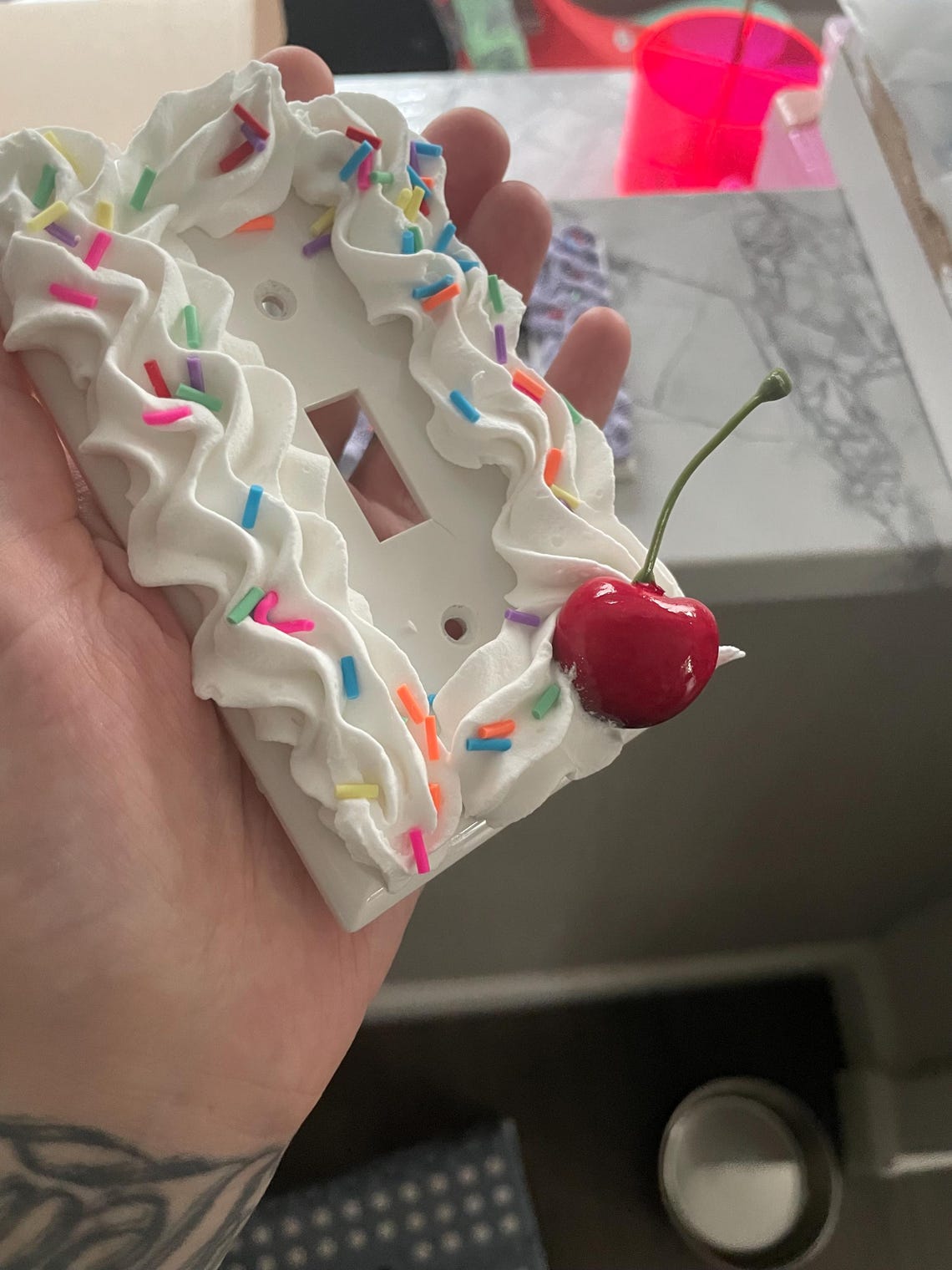Sprinkles and Cherry Light Switch Cover - Etsy