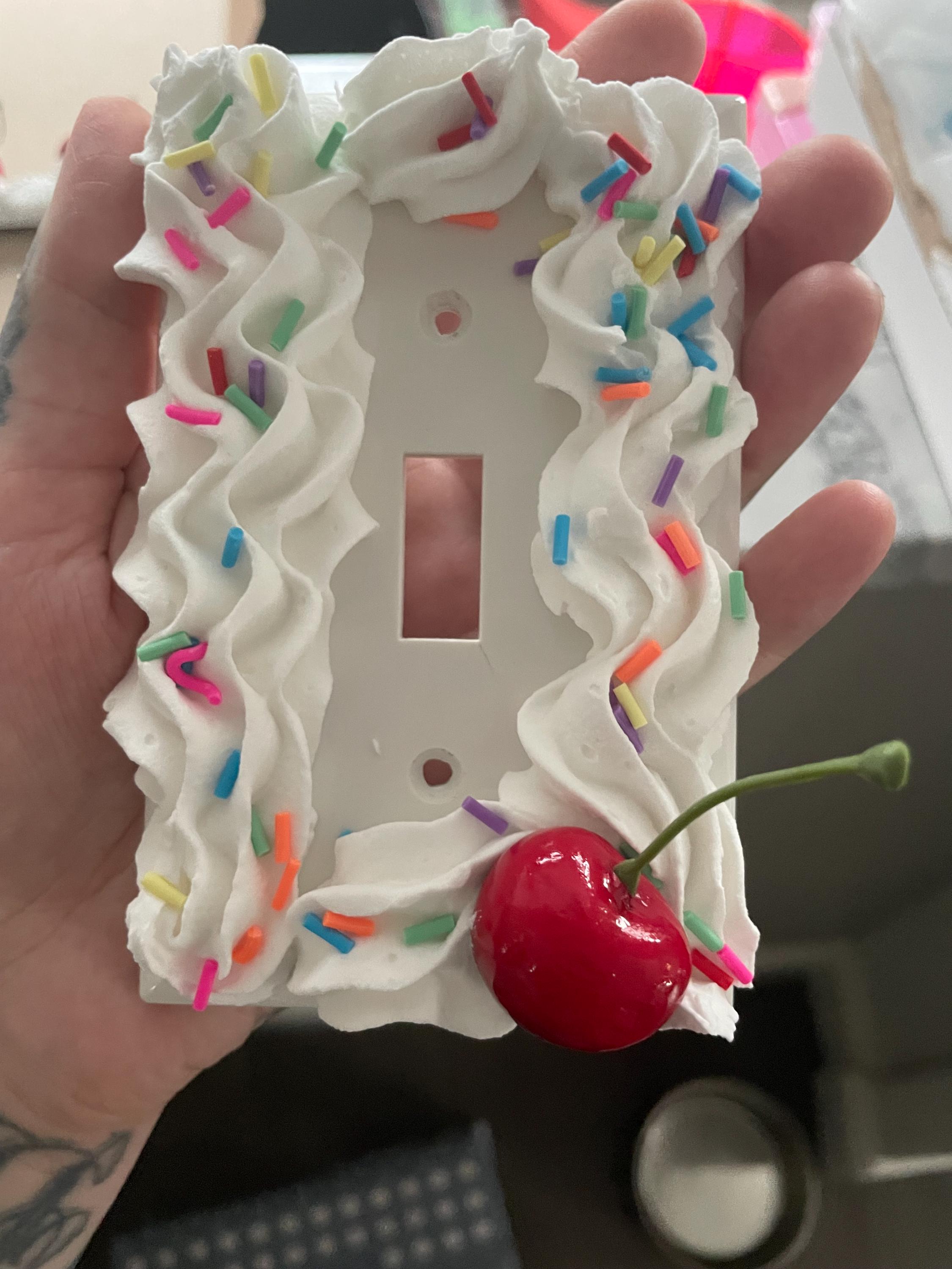 Sprinkles and Cherry Light Switch Cover - Etsy