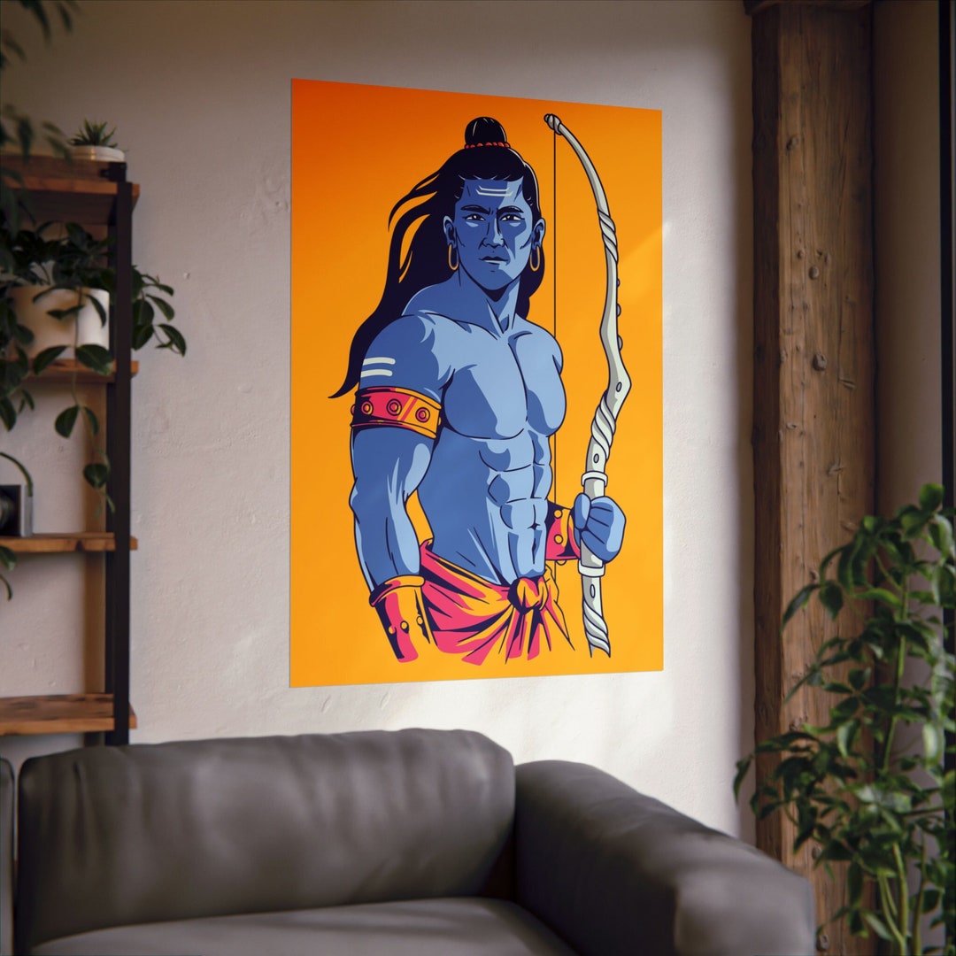 Lord Rama Epic Art Poster - Museum-grade Matte Finish, Archival Quality ...