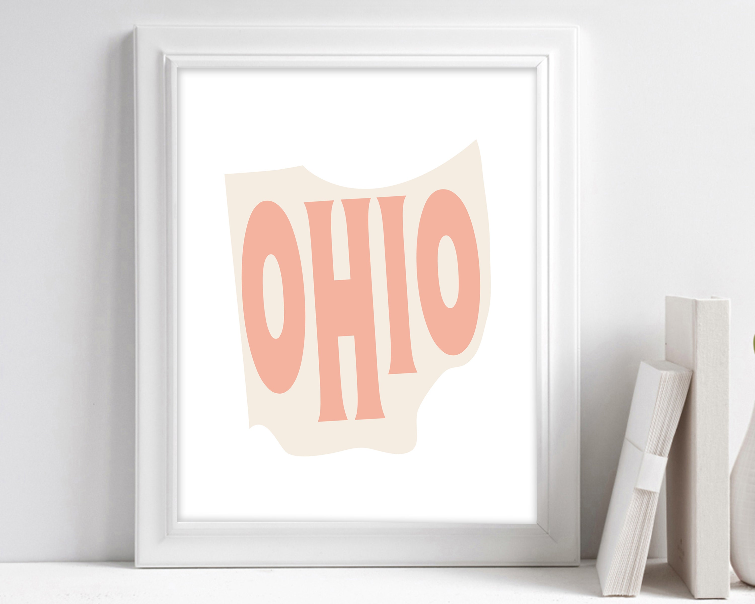 Ohio Print, Printable Ohio Map, Ohio Wall Art, US Map Art Print, United ...