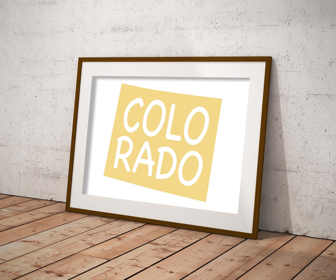 Colorado Print, Printable Colorado Map, Colorado Wall Art, US Map Art ...