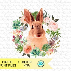 Easter Bunny Png, Rabbit Sublimation Design ,digital Download, Bunny ...