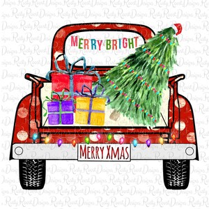 Merry Christmas Truck Png, Christmas Sublimation Designs Downloads ...