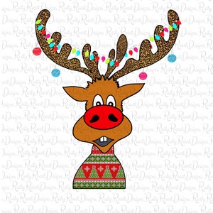 Reindeer Sublimation Png, Christmas Sublimation Designs Downloads ...
