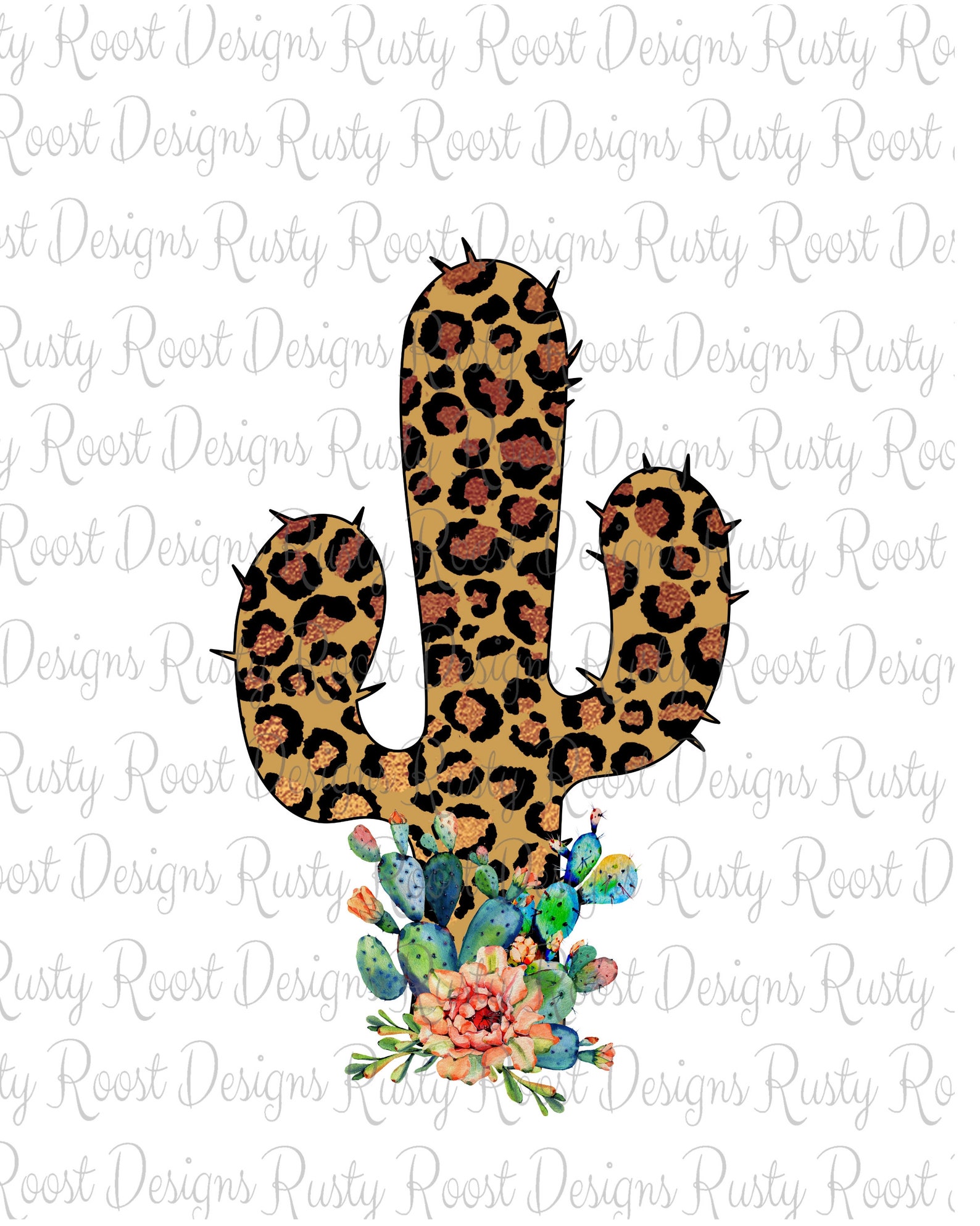 Leopard Cactus Png, Cactus Sublimation Designs Downloads, Digital ...