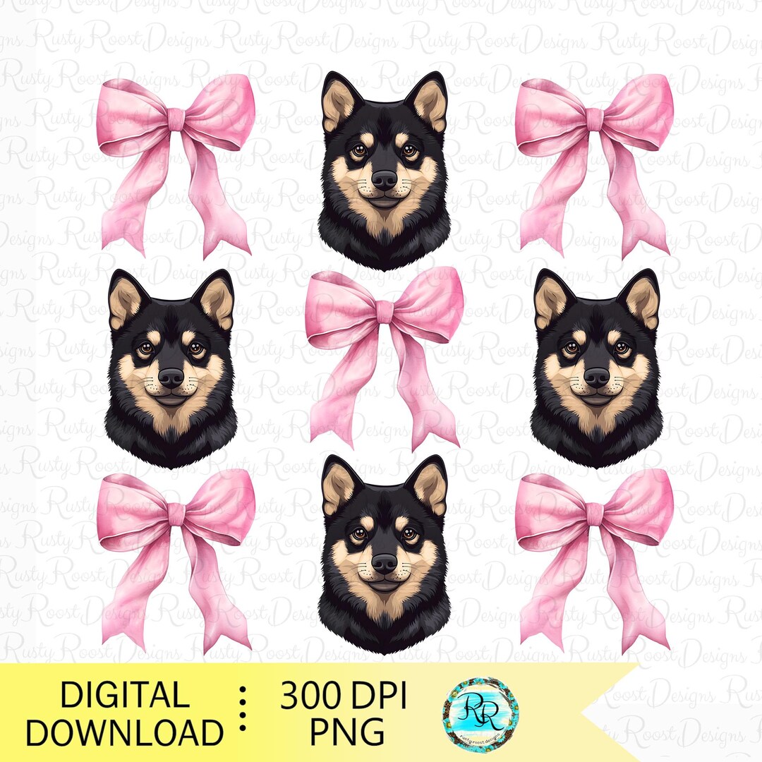Shibu Inu PNG, Coquette Dog, Dog Sublimation Designs, Dog Shirt Design ...
