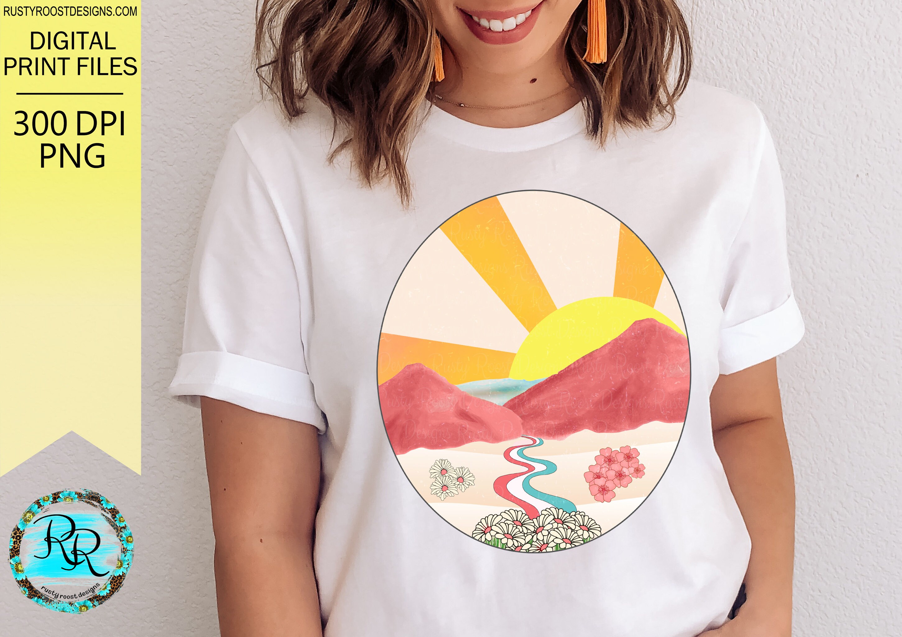 Retro Sunset Png Retro Sublimation Designs Downloads Retro | Etsy