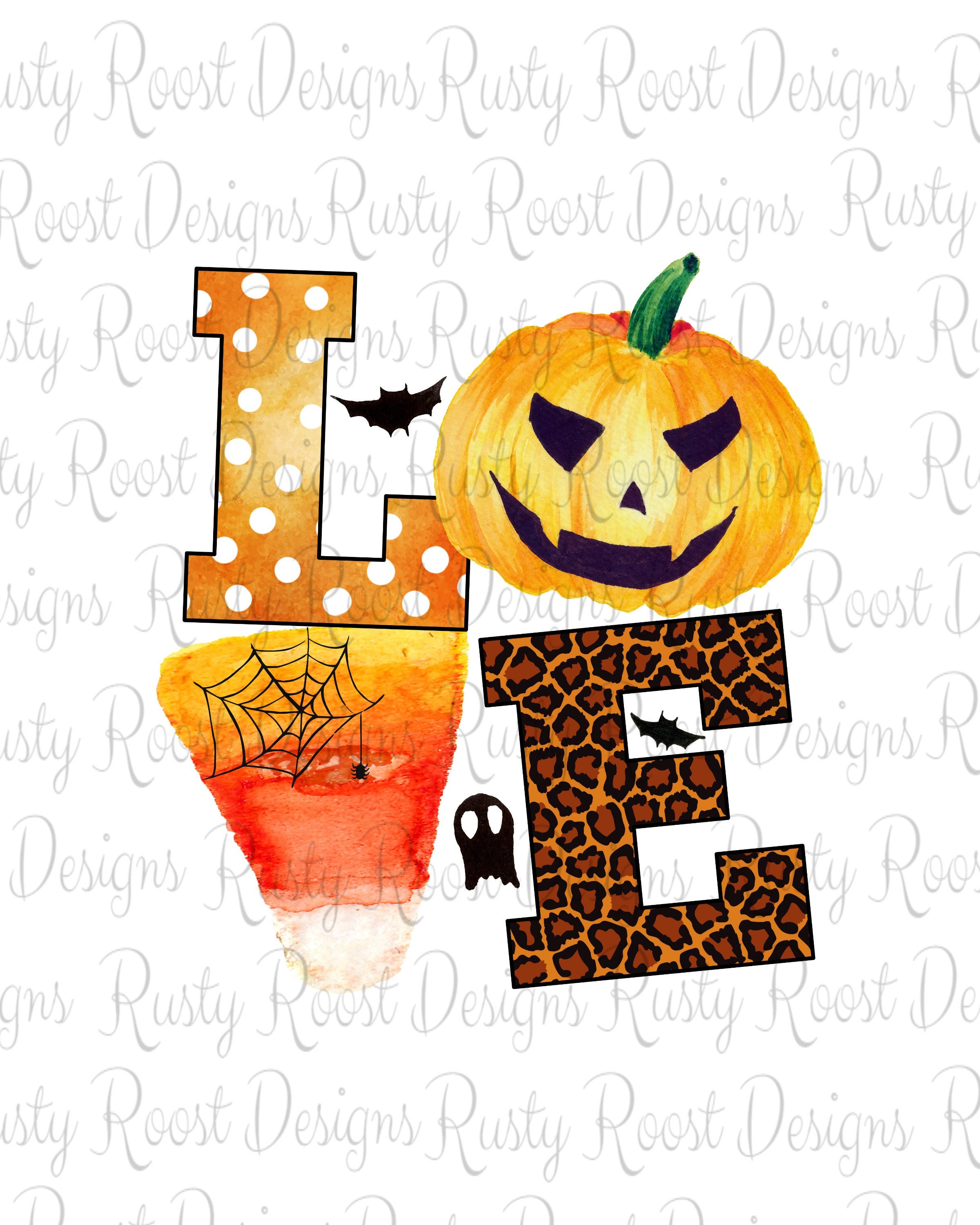 Love Halloween Png Halloween Sublimation Designs Downloads - Etsy