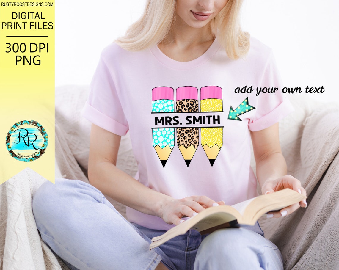 Split Pencils PNG School Sublimation Designs Downloads - Etsy