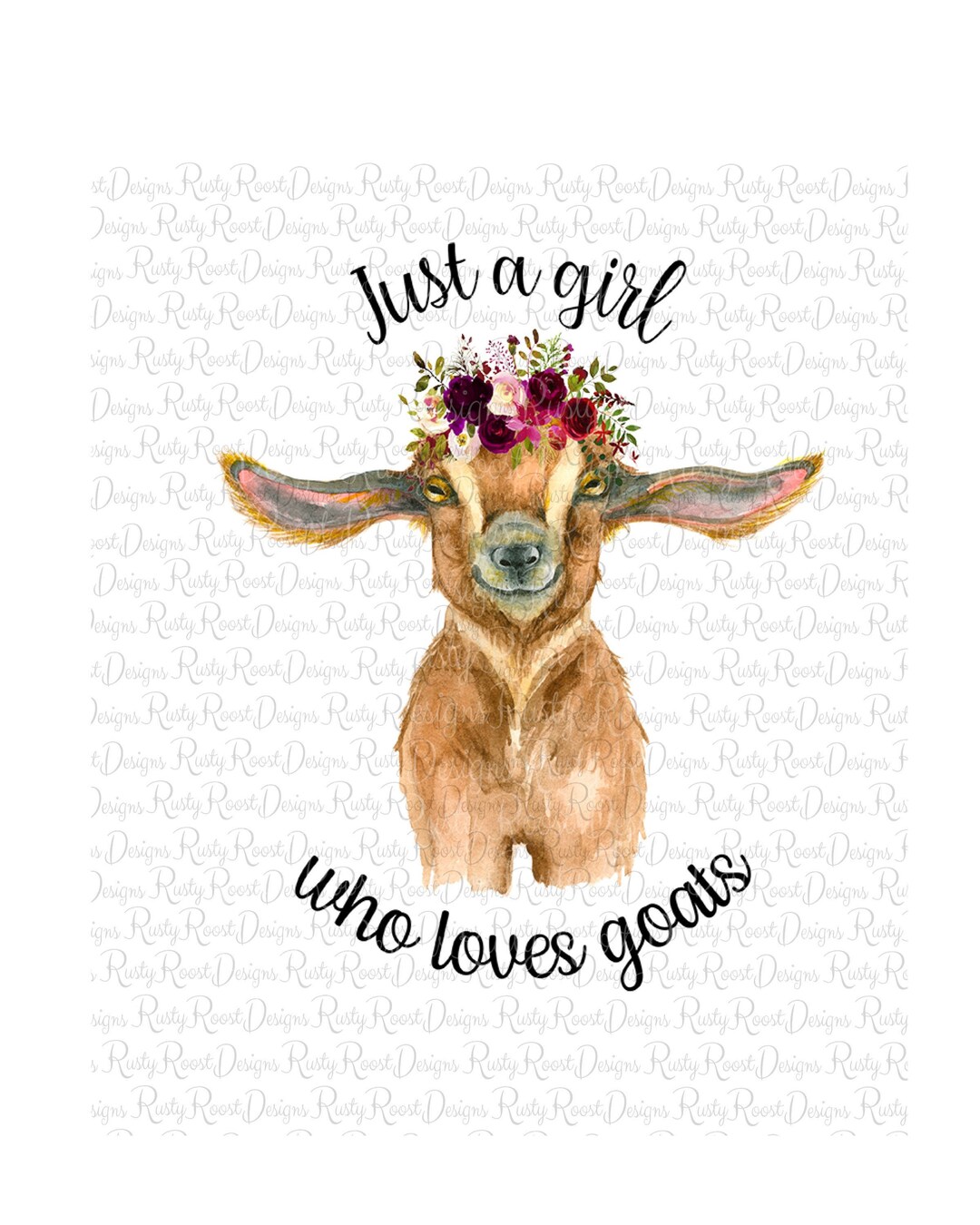 Just a Girl Who Loves Goats Png, Goat Sublimation Design Download ...