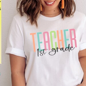 1st Grade Teacher PNG, Teacher Sublimation Designs Downloads, First ...
