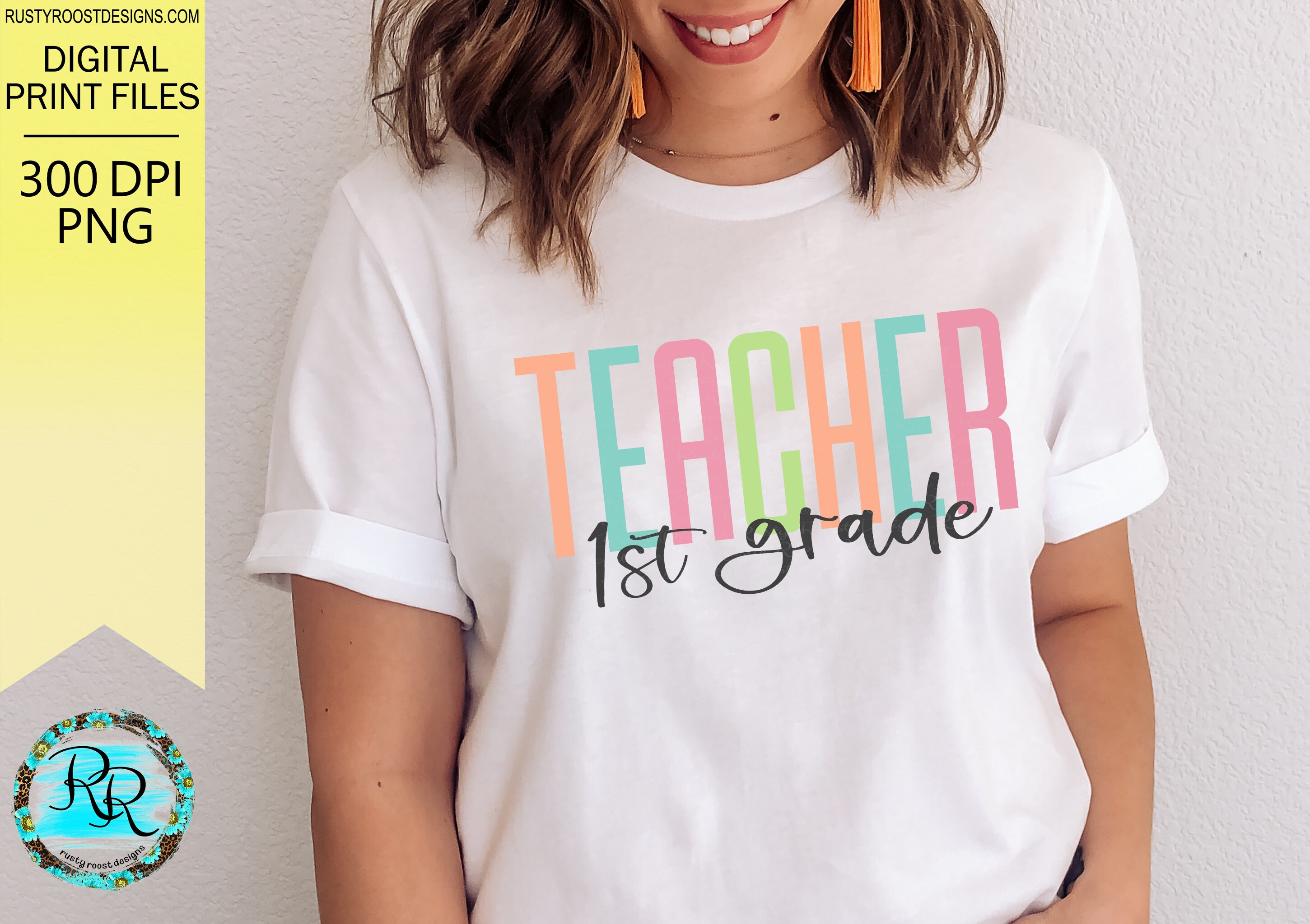 1st Grade Teacher PNG, Teacher Sublimation Designs Downloads, First ...