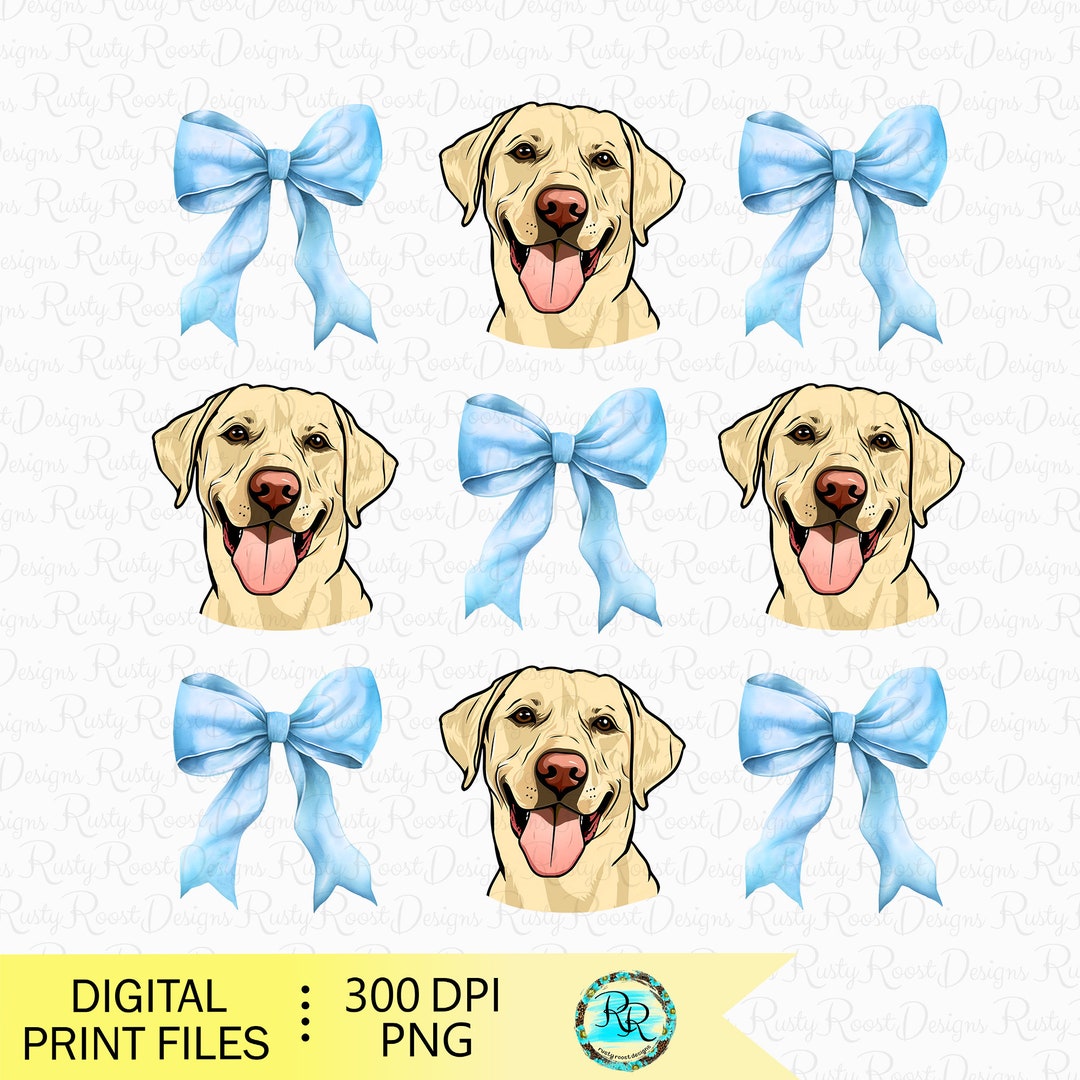 Yellow Lab PNG, Coquette Dog, Dog Sublimation Designs, Coquette Shirt ...