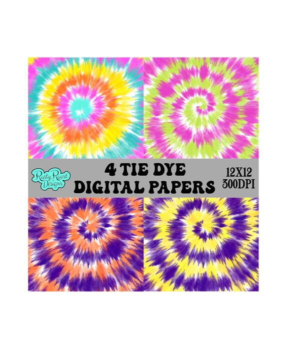 Tie Dye Digital Paper Digital Paper Download Digital Paper | Etsy