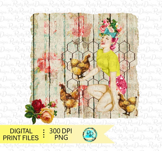 Chicken Sublimation Designs Downloads Sublimation Graphics - Etsy