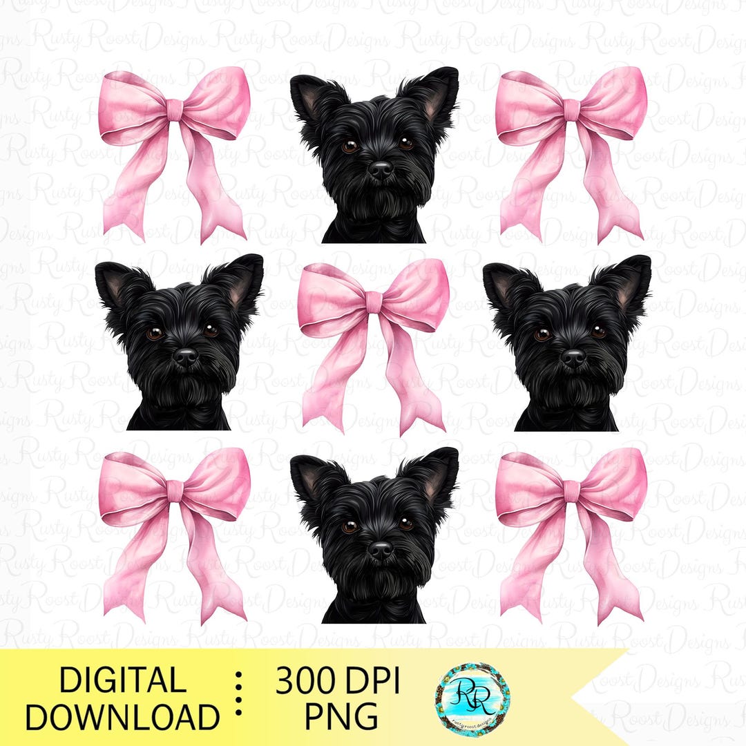 Yorkie PNG, Coquette Dog Sublimation Designs, Dog Shirt Design, Dog ...