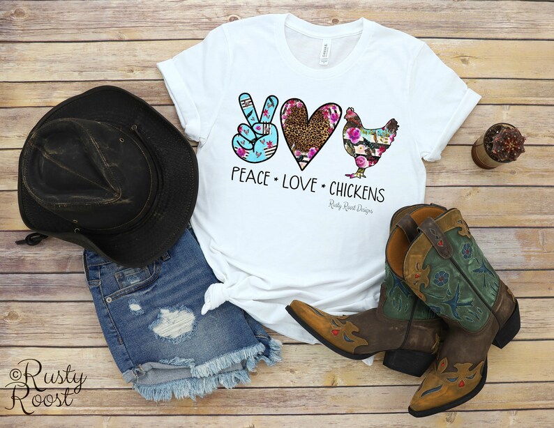 Peace Love Chickens Png,chicken Sublimation Designs Downloads ...