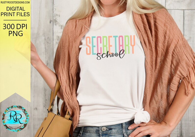School Secretary PNG School Sublimation Designs Downloads - Etsy