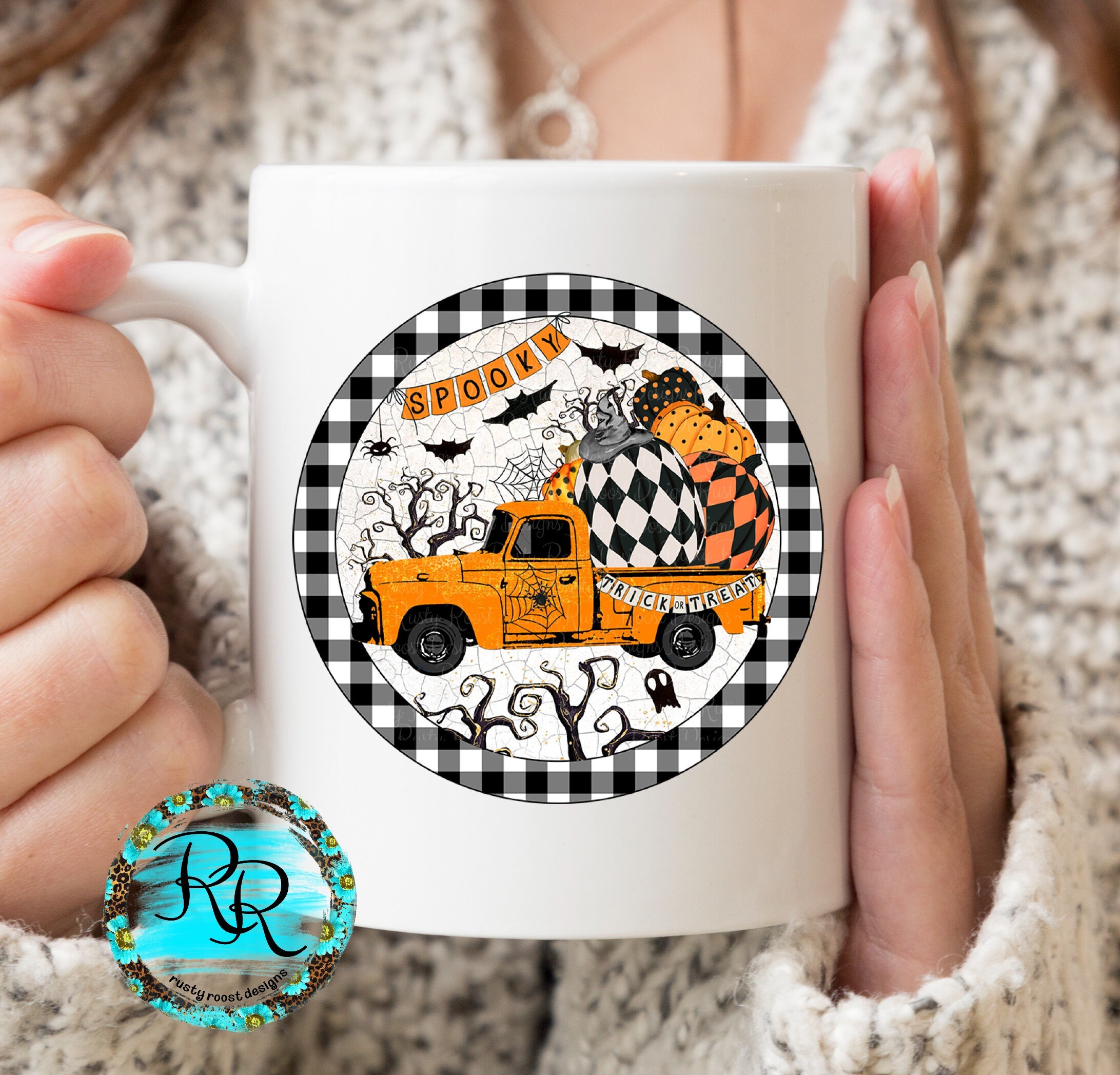 Halloween Sublimation Designs Downloads Round Sublimation - Etsy