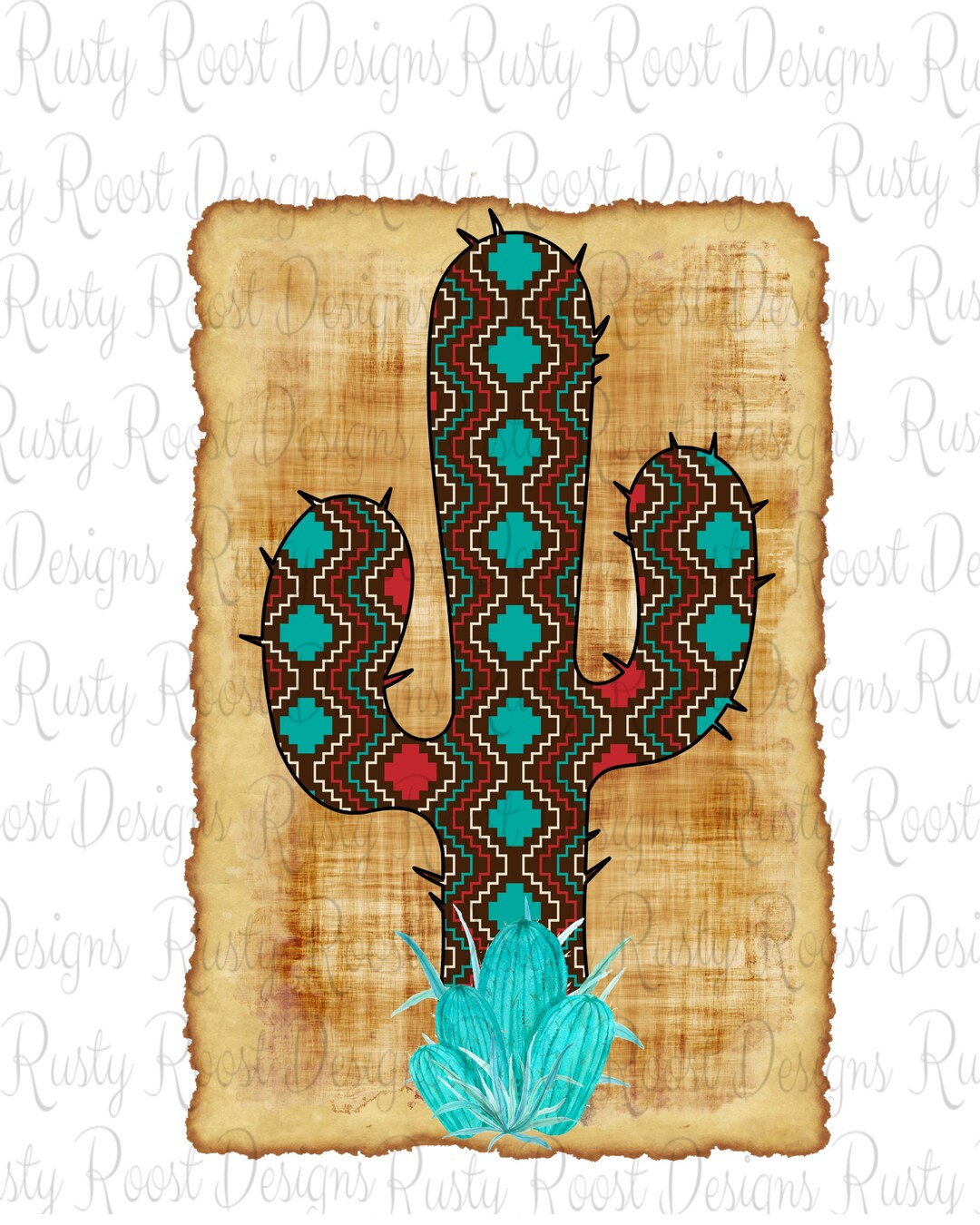 Cactus Sublimation Designs Downloads, Cactus Png, Aztec Cactus Png ...