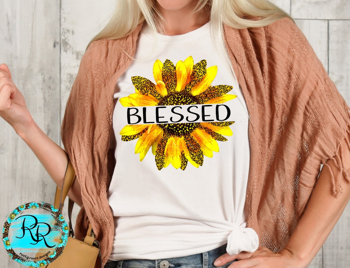 Blessed Sunflower Png Sublimation Designs Downloads Digital | Etsy