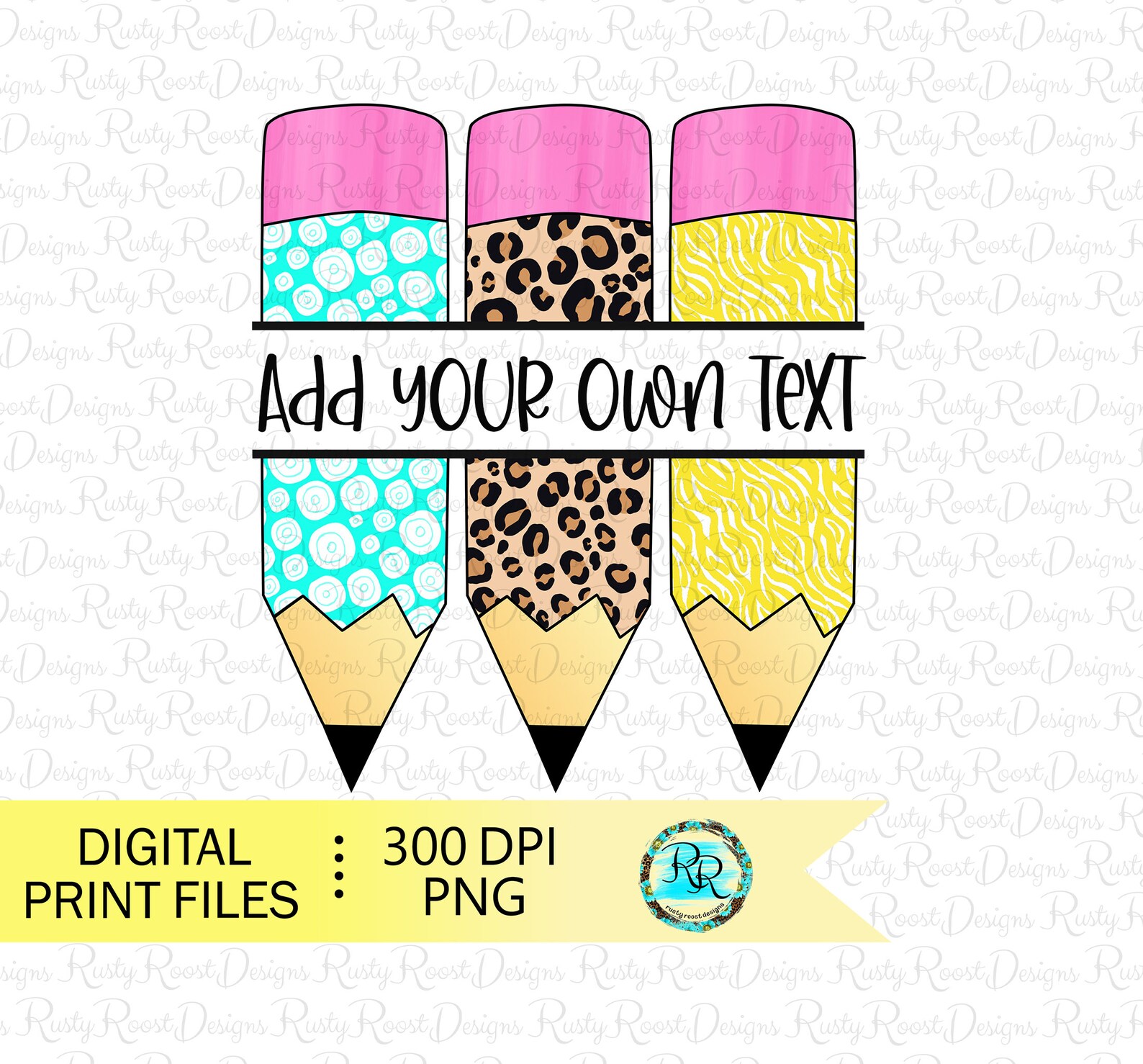 Split Pencils PNG, School Sublimation Designs Downloads, School Pencils ...