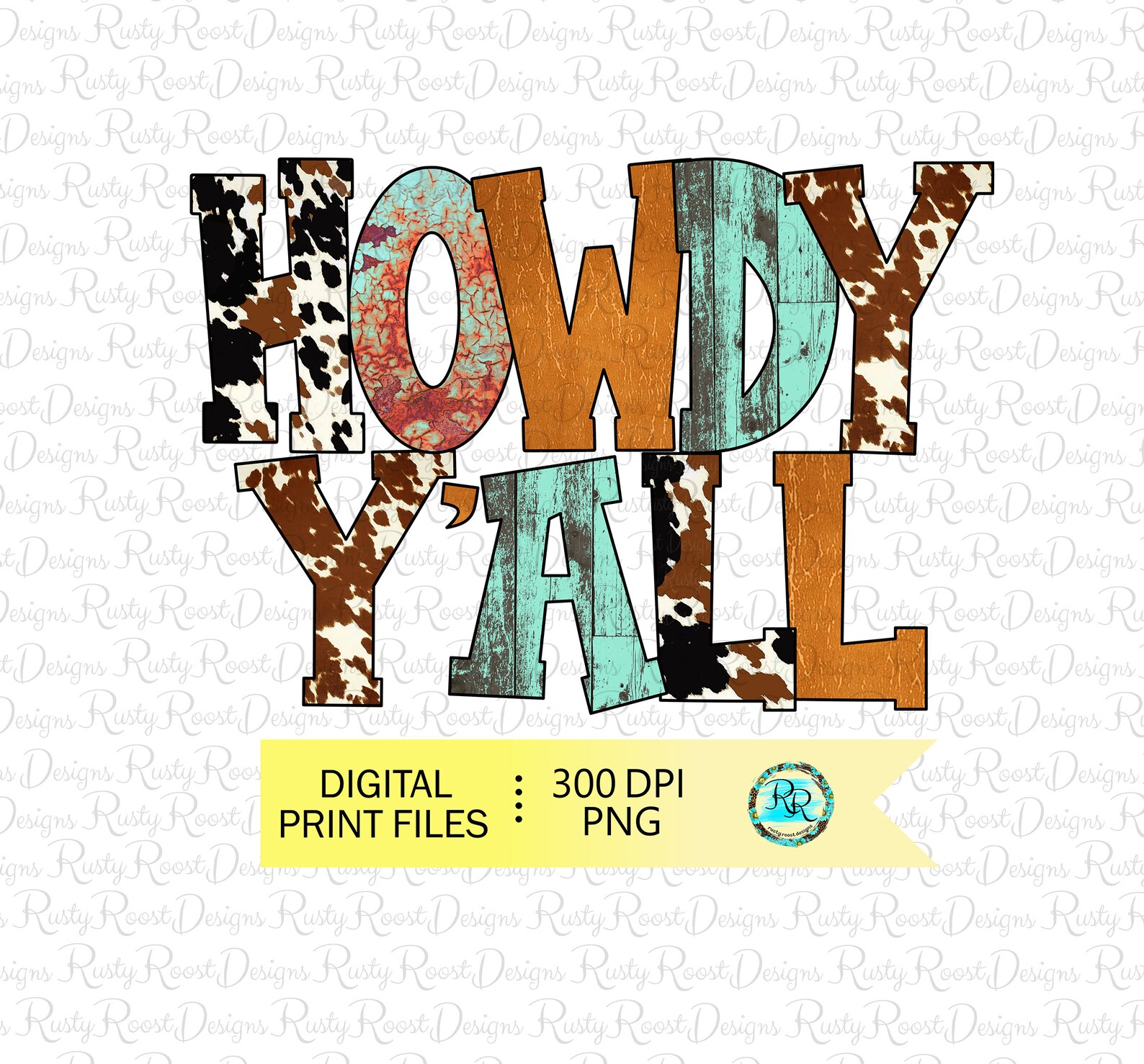 Howdy Y'all Png, Western Sublimation Designs Downloads, Western Letters ...