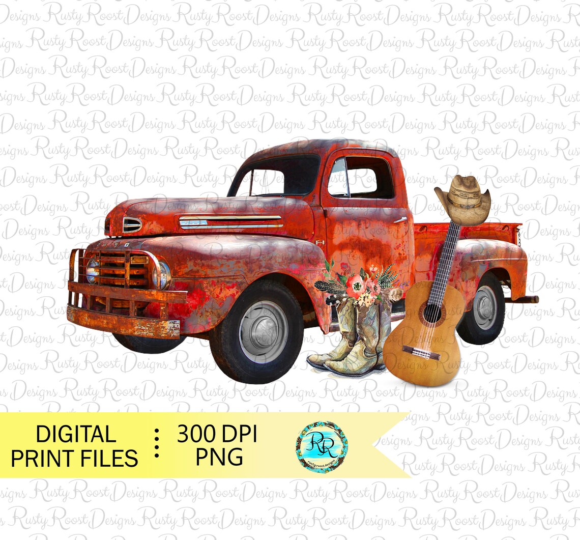 Truck Sublimation Designs Download Western Sublimation - Etsy