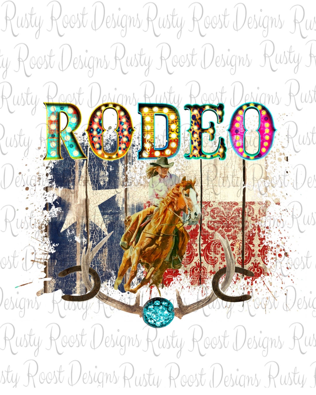 Rodeo Sublimation Designs Downloads, Digital Download, Barrel Racing ...