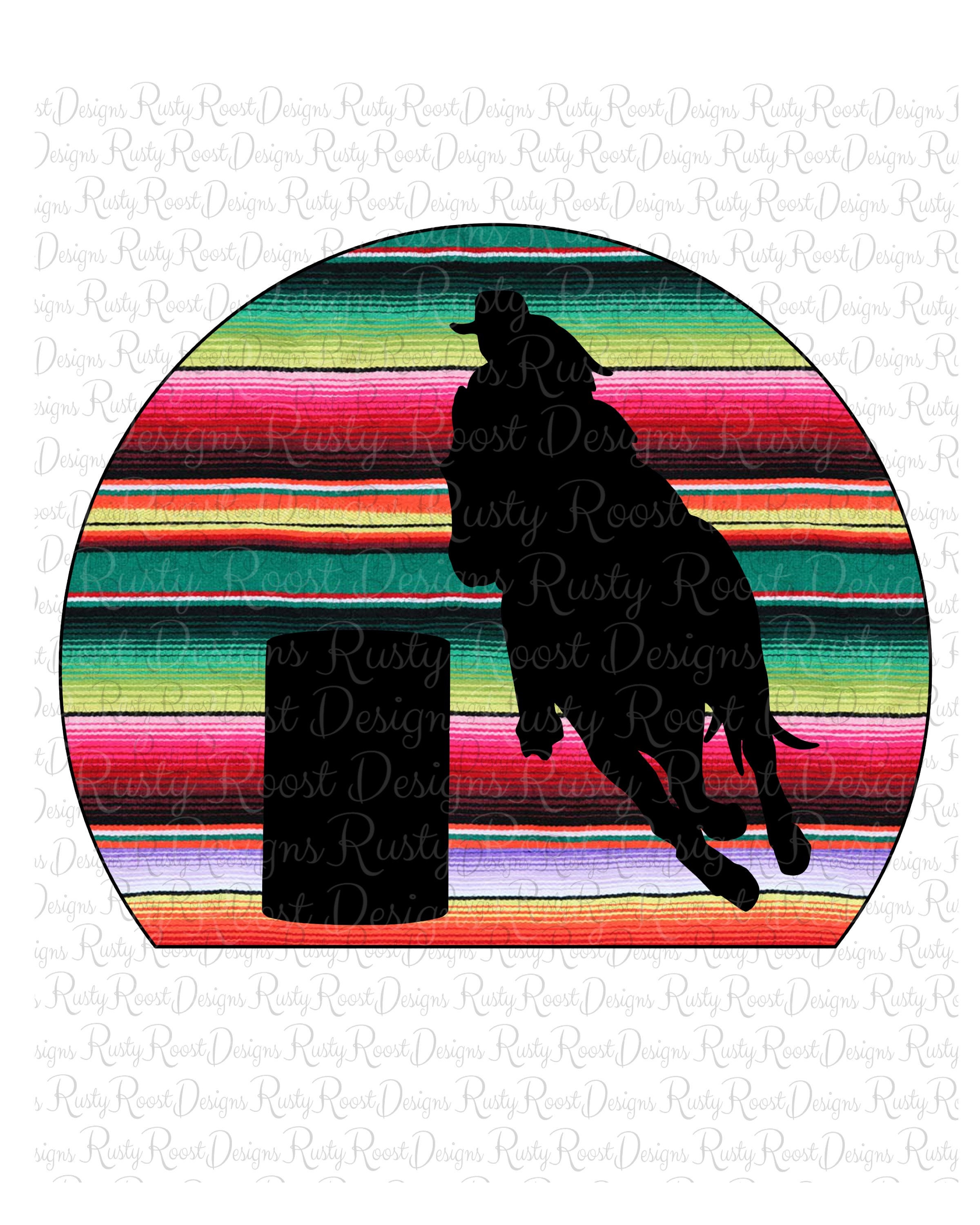 Barrel Racing Sublimation Design Download Rodeo Sublimation | Etsy