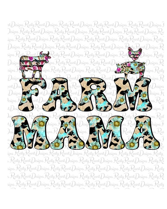 Farm Mama Png Farm Sublimation Designs Downloads Mom - Etsy